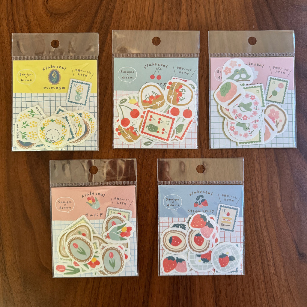 Furukawa Shiko Flake Seal, Spring Time | 古川紙工貼紙包, 春日系列 – a blank note