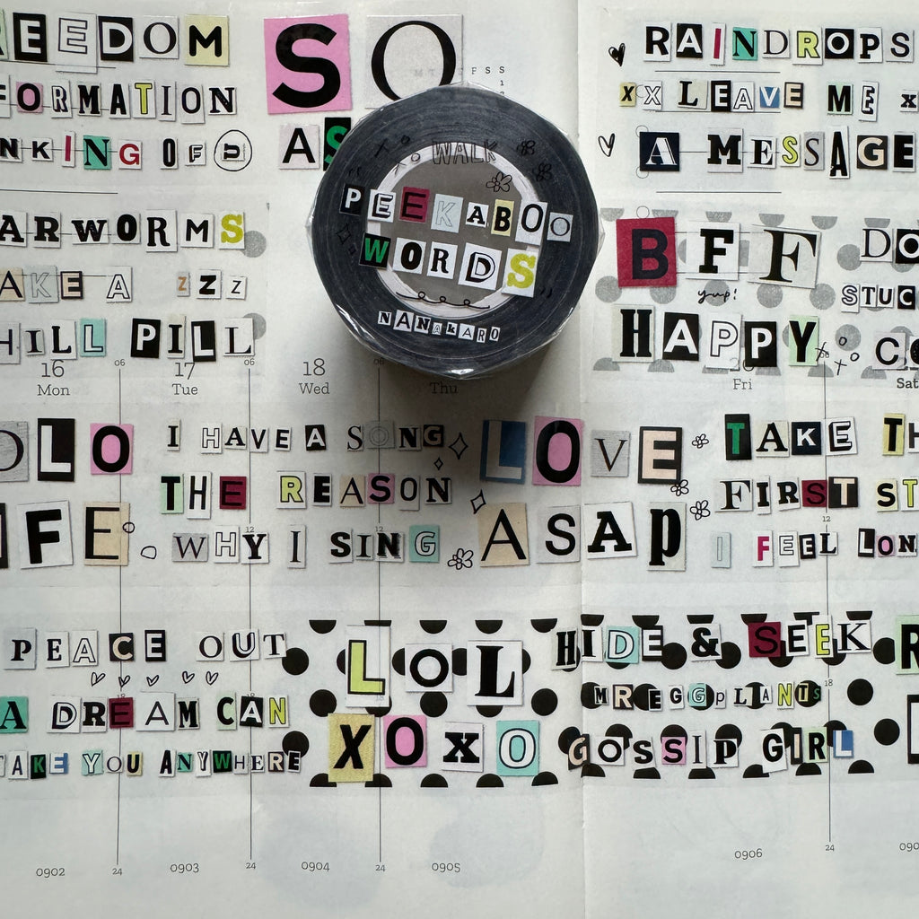 Mr. Eggplants PET Tape, Words | 茄子先生紙膠帶 – a blank note