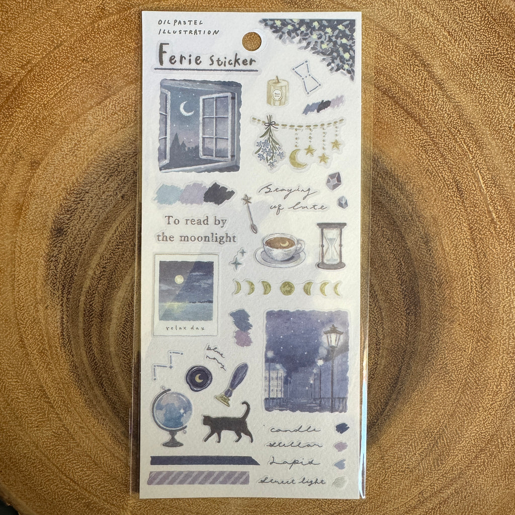 Q-Lia Sticker, Oil Pastel Illustration | 系列貼紙 – a blank note