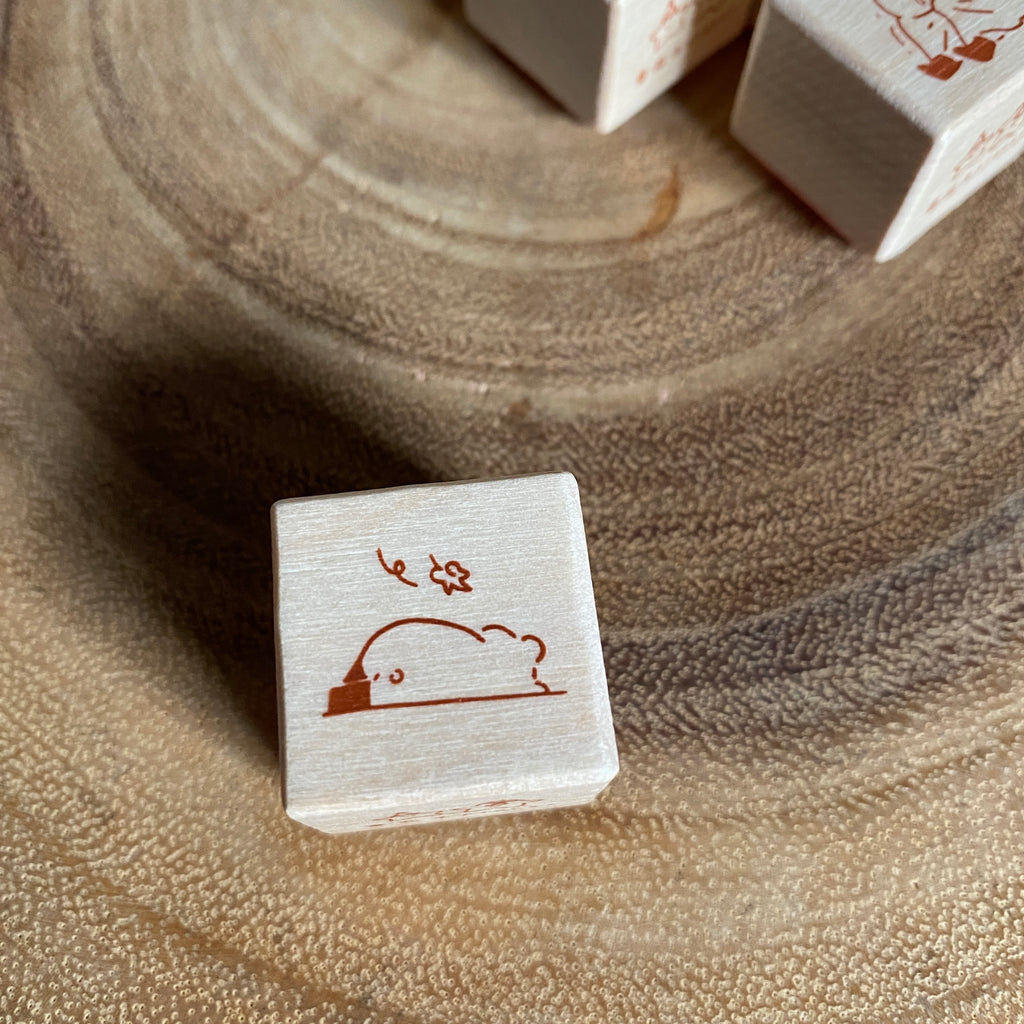 Tomatonasu Stamp, Work Day | 番茄子印章 – a blank note