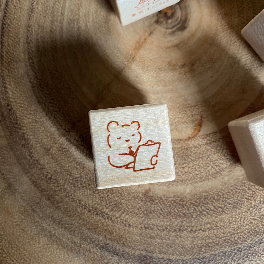 Tomatonasu Stamp, Work Day | 番茄子印章 – a blank note