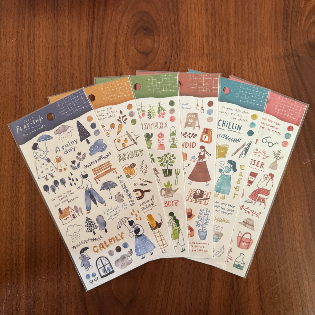Mind Wave Sticker, Play Ink | 系列貼紙 – a blank note