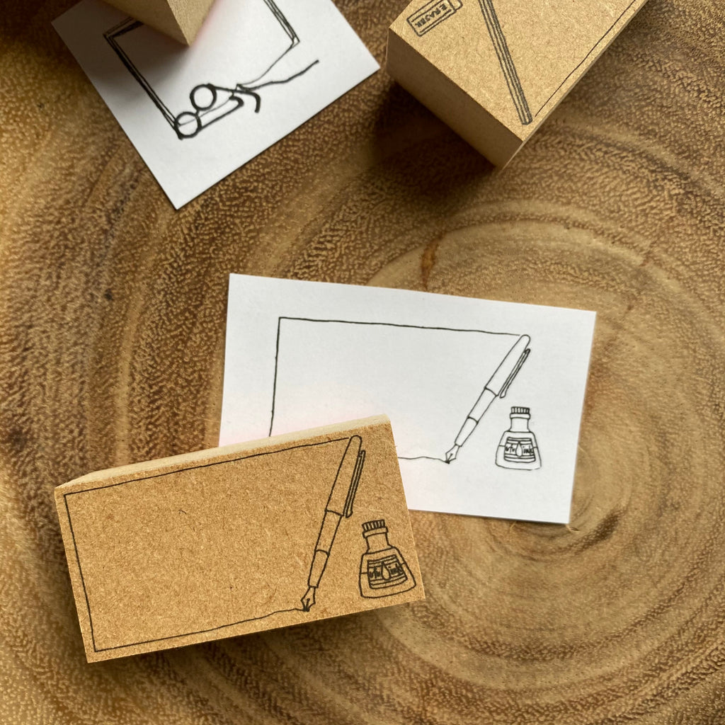 +Lab Stamp, Stationery Series | 山櫻紙品 文具系列印章 – a blank note