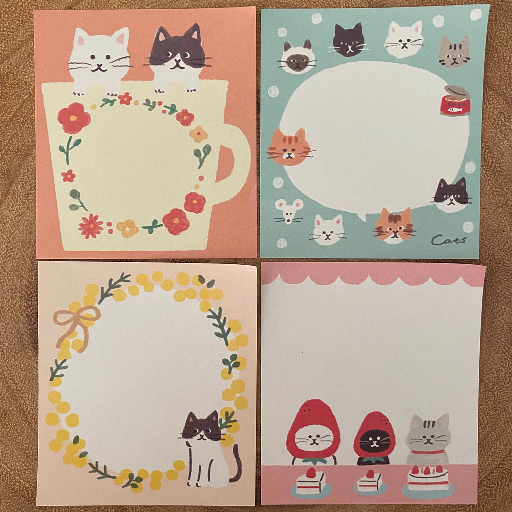 Furukawa Shiko Watashi Biyori Memo, Cat | 古川紙工獨處時光付箋 – a blank note