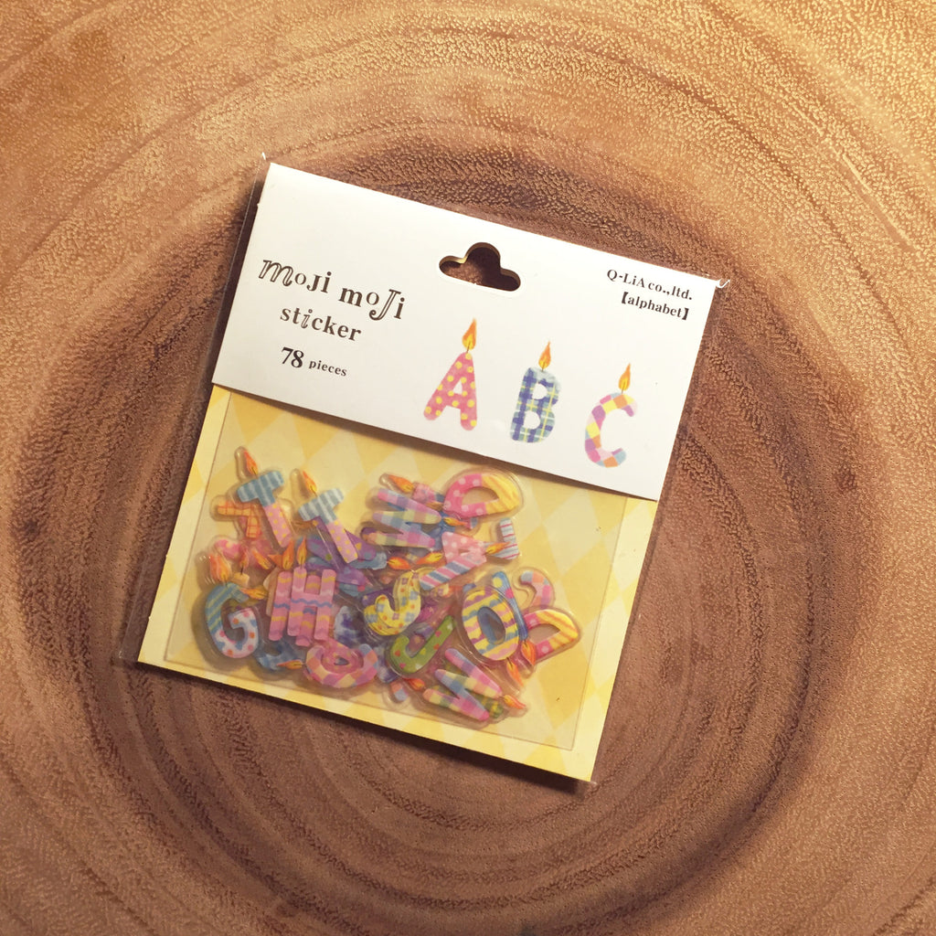 Q-Lia Moji Moji貼紙 - 蠟燭英文 | Q-Lia Moji Moji Sticker Set - Candle Alphab ...